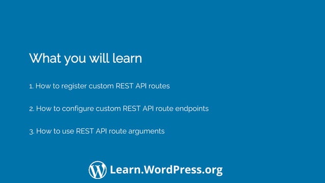 WP REST API - custom routes and endpoints | PPT WP REST API - custom routes and endpoints | PPT