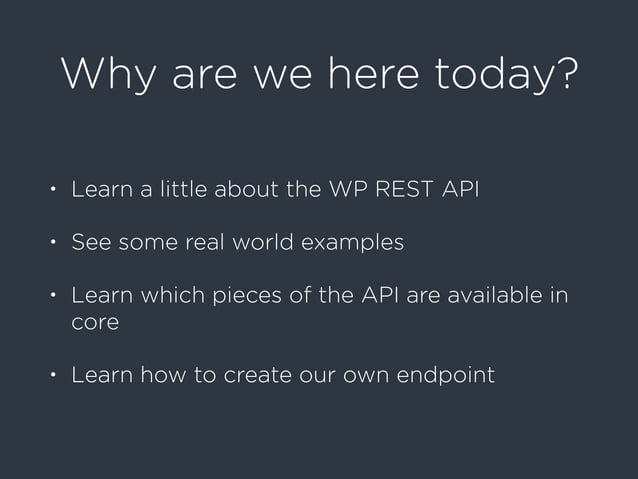 WP REST API - Adding Your Own Endpoint | PPT