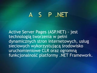 Wprowadzenie Do Asp | PPTX