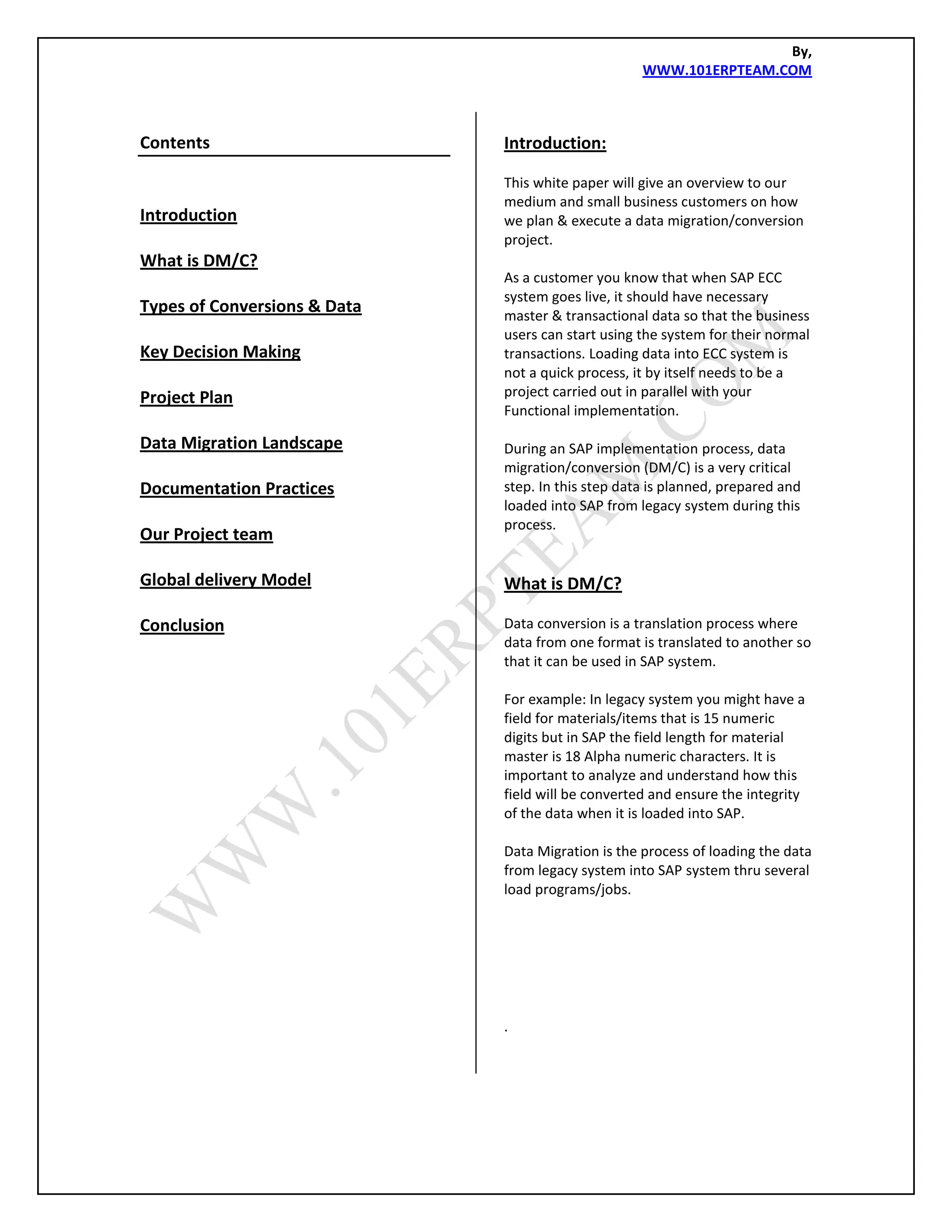 Wp Sap Datamigration Pdf Computing Technology And Computing
