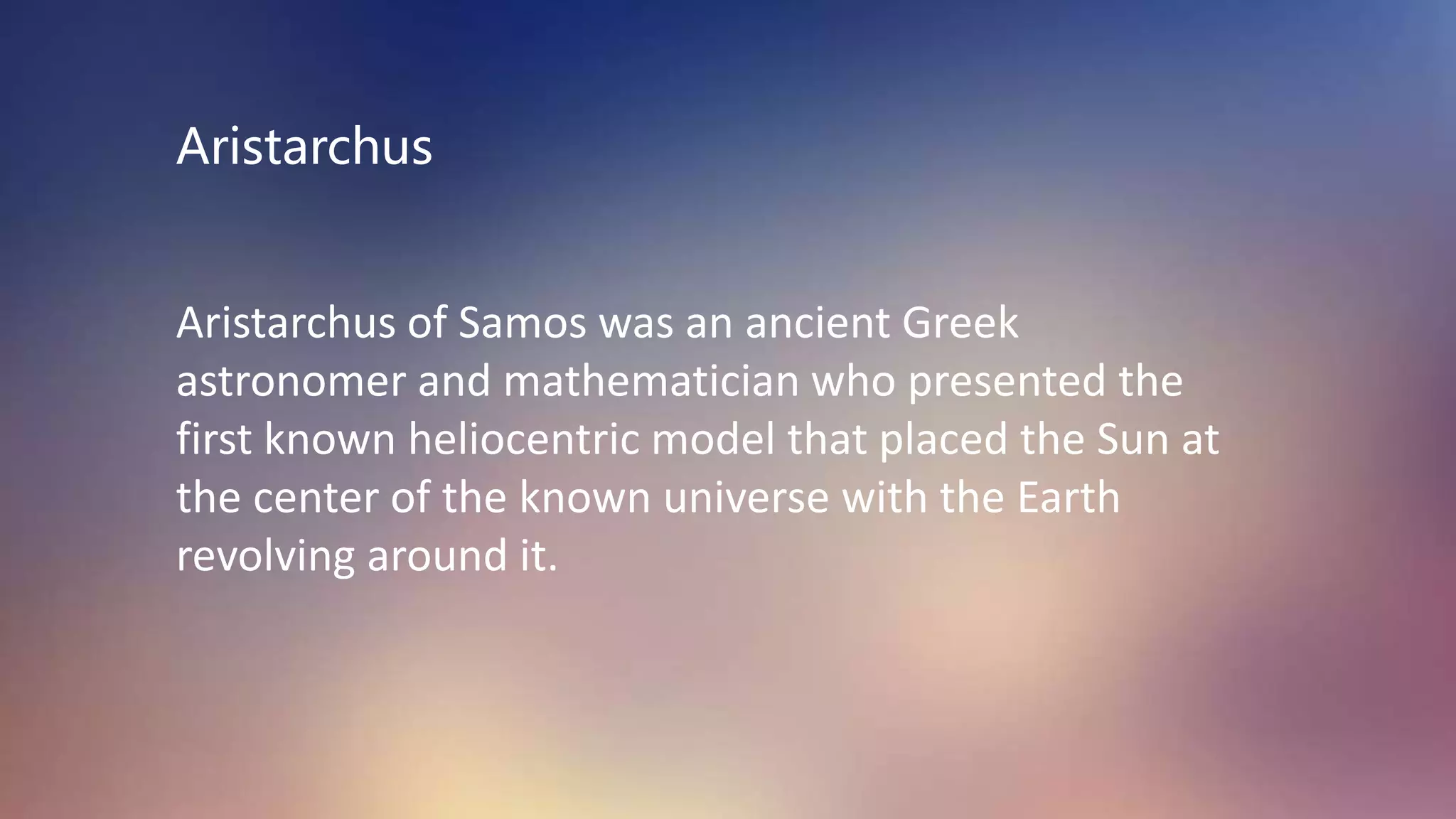 Heliocentric Theory By: Aristarchus | PPTX