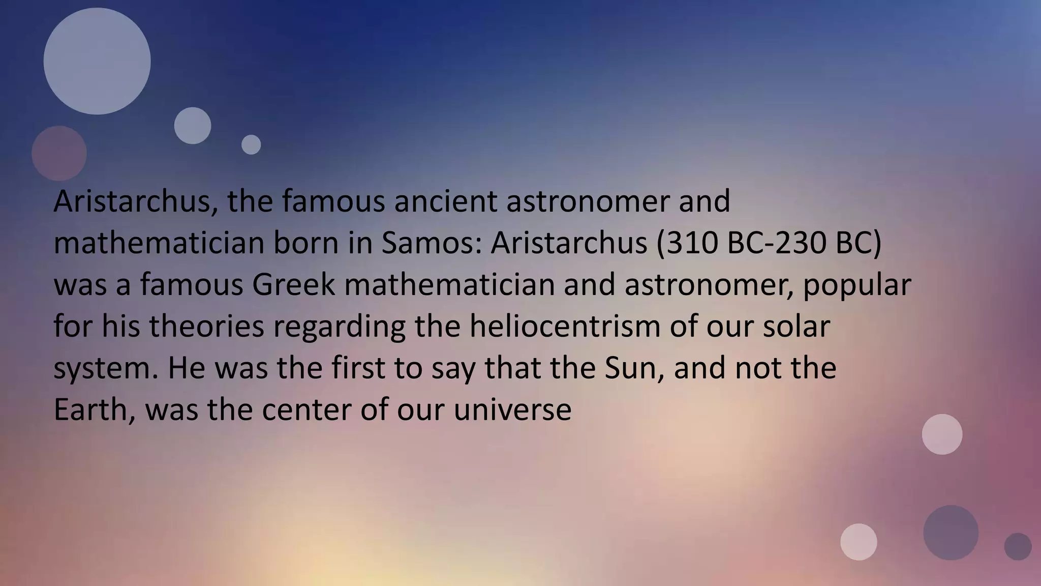 Heliocentric Theory By: Aristarchus | PPTX