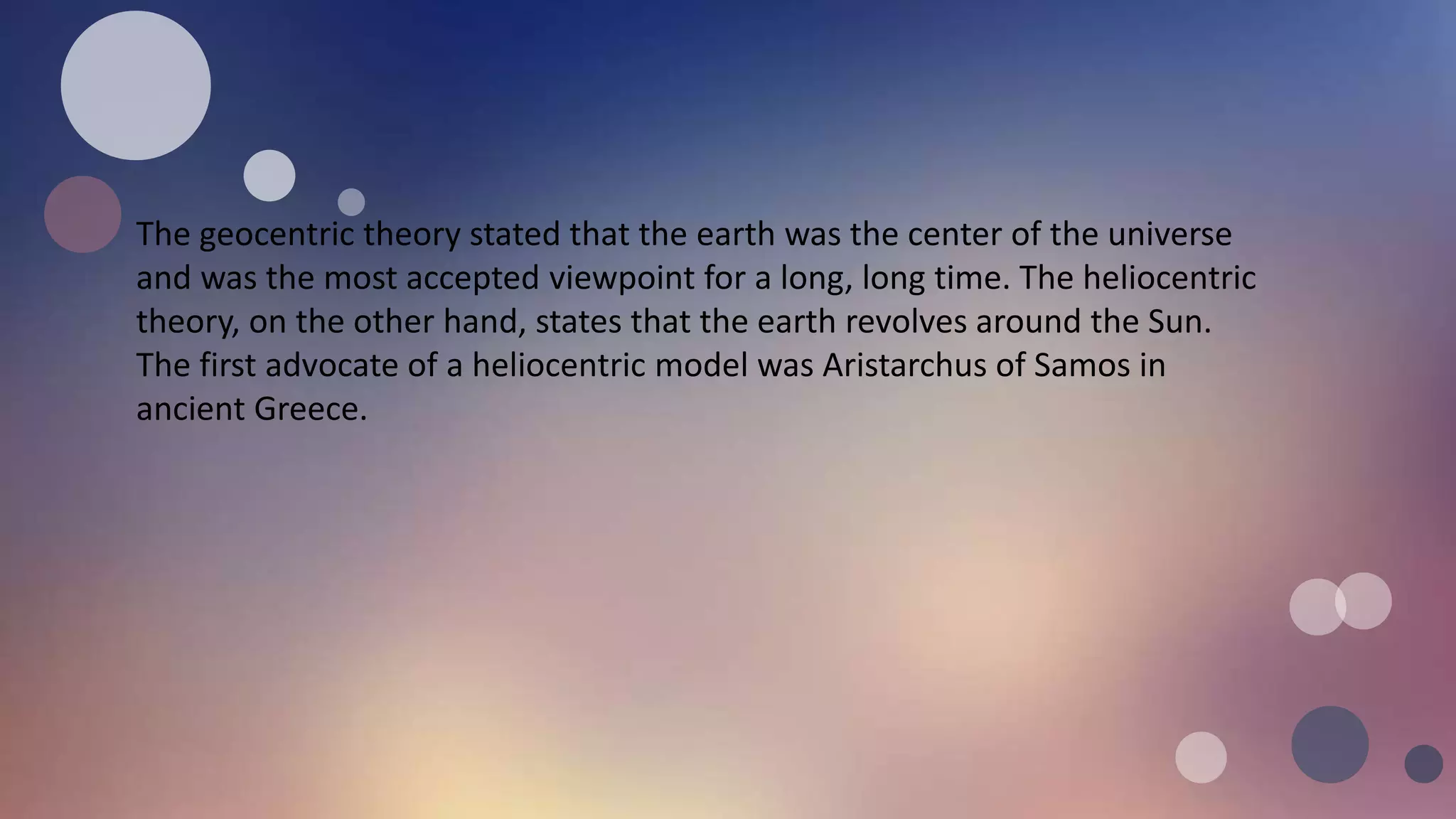 Heliocentric Theory By: Aristarchus | PPTX