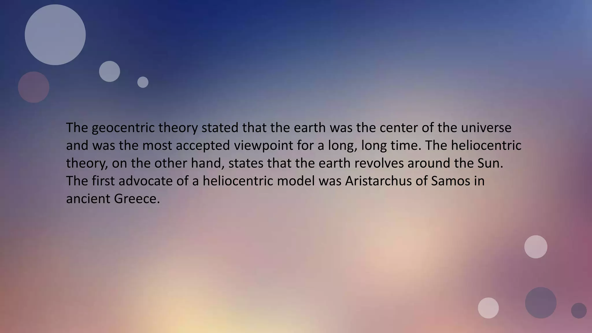Heliocentric Theory By: Aristarchus | PPTX