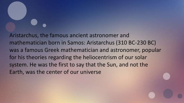 Heliocentric Theory By: Aristarchus | PPTX | Physics | Science