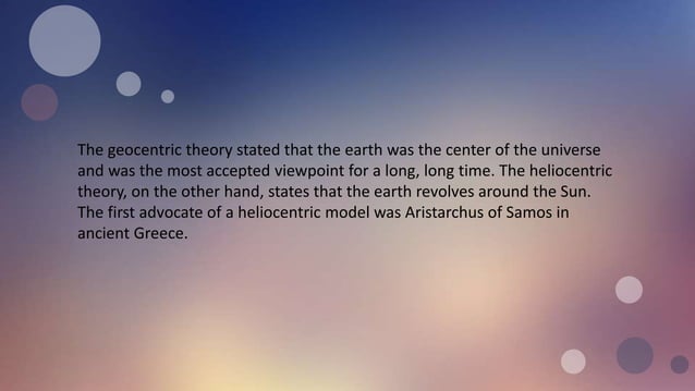 Heliocentric Theory By: Aristarchus | PPTX | Physics | Science