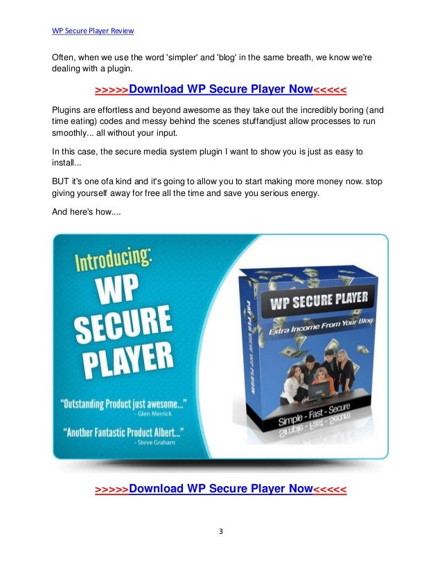 WP Secure Player Review