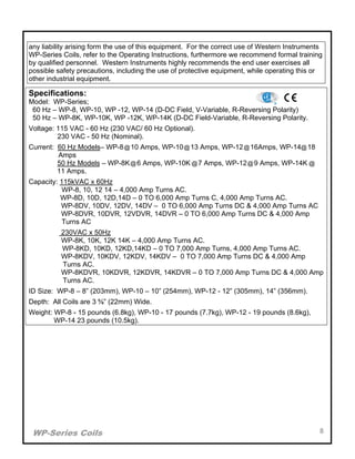 Wp series manual | PDF