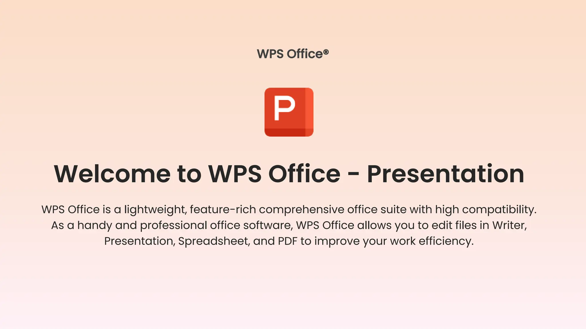 WPS Slides Quick Start Guide - PRIMEIROS PASSOS | PPT