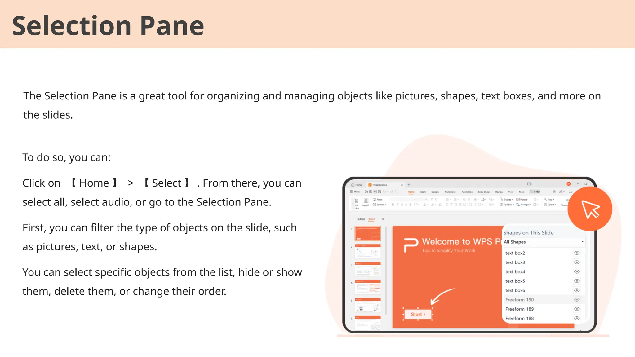 WPS Slides Quick Start Guide.pptx credit to WPS | PPT