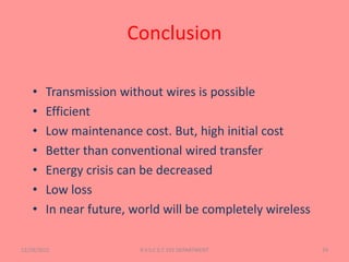 wire less power transfer system | PPTX | Consumer Electronics ...