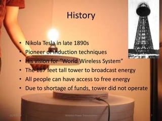 WIRELESS POWER TRANSMISSION | PPTX