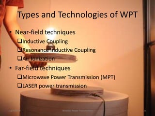 WIRELESS POWER TRANSMISSION | PPTX