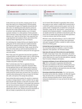 TDWI Checklist Report: Active Data Archiving | PDF
