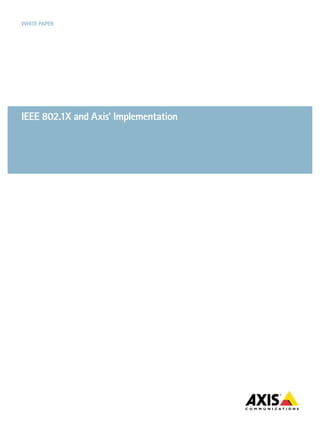 IEEE 802.1X and Axis’ Implementation | PDF