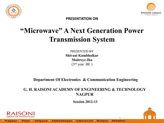 Wireless power Transfer by Microwave | ODP | Computer Networking | Computing