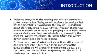 Wireless Power Transmission Methods for project | PPT