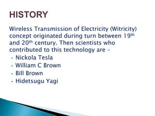 Wireless Power Transmisson | PPTX | Computer Networking | Computing