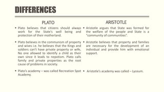 Plato Vs Aristotle Chart