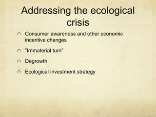 Capitalism and the ecological crisis | PPT