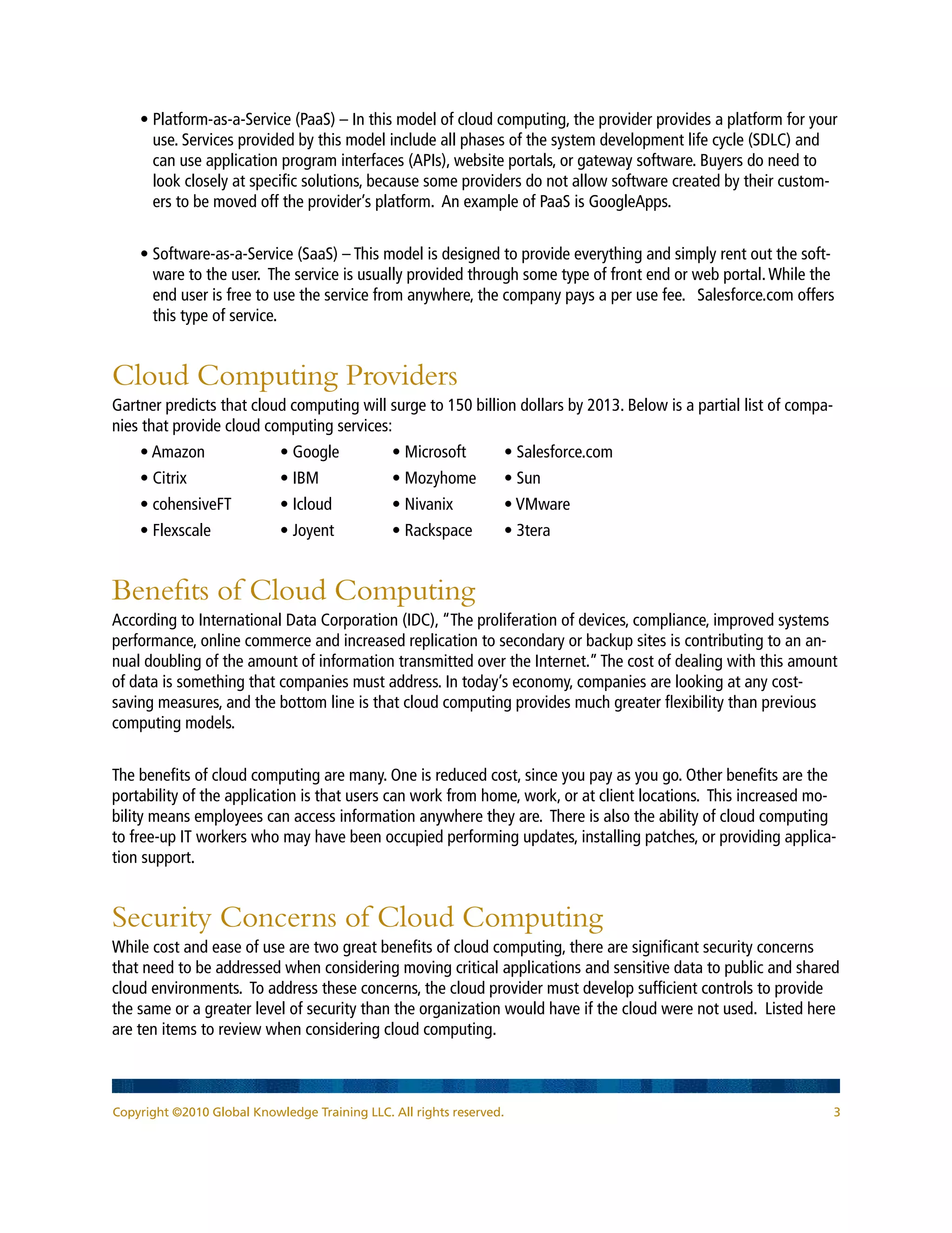 10 Security Concerns Cloud Computing Pdf Cloud Computing Internet