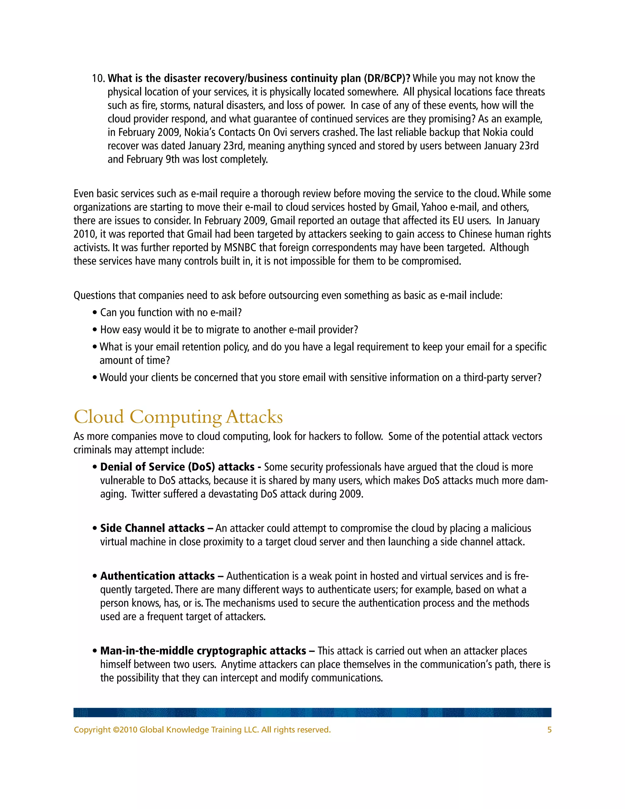 10 Security Concerns Cloud Computing Pdf Cloud Computing Internet