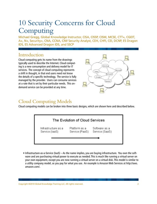10 security concerns cloud computing | PDF | Cloud Computing | Internet