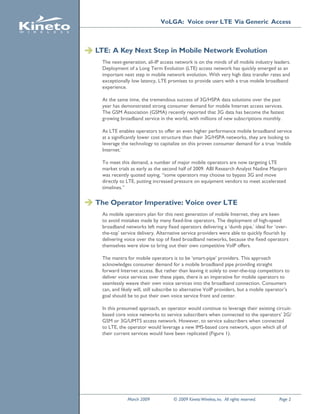 VoLGA: Voice over LTE Via Generic Access | PDF