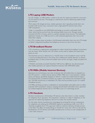 VoLGA: Voice over LTE Via Generic Access | PDF