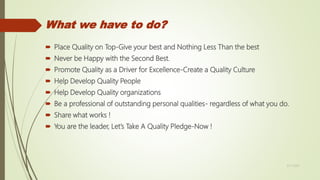 World Quality Day - 2017 | PPTX