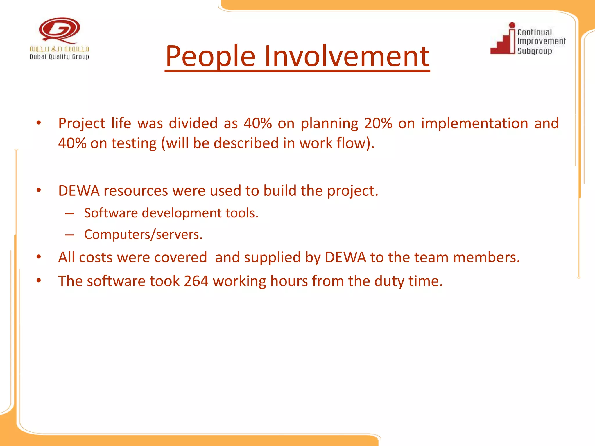 WQD2011 - INNOVATION - DEWA - Substation Signal Analyzer Software | PPT