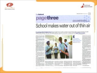 WQD2011 – INNOVATION – GOLD WINNER – Liquid of Life - Implementing a ...