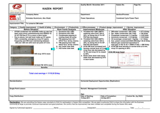WQD2011 - KAIZEN - EMAL - To conserve DM water | PDF
