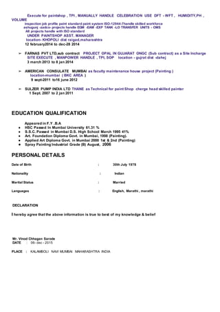 Vinod new resume | DOCX