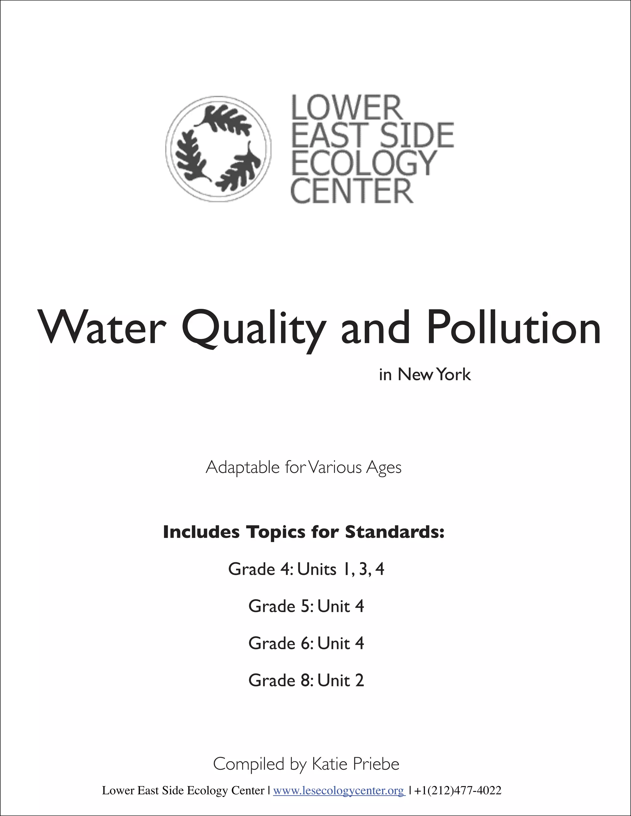Water Quality and Pollution | PDF