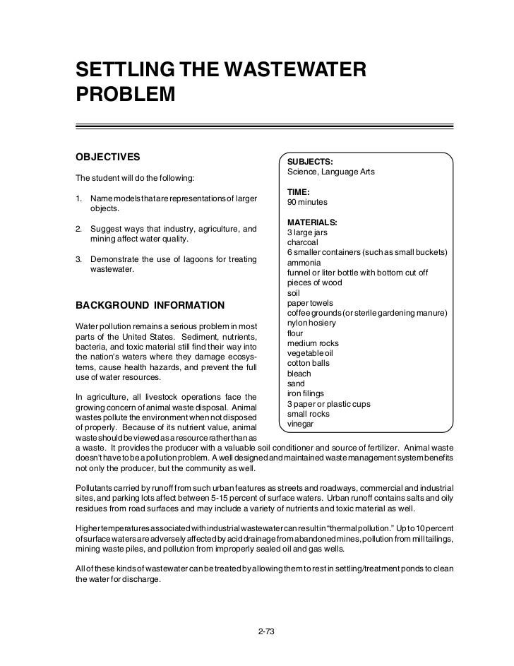 Water Quality and Pollution