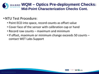 Water Quality Monitor - Sensor Check Procedures | PPT