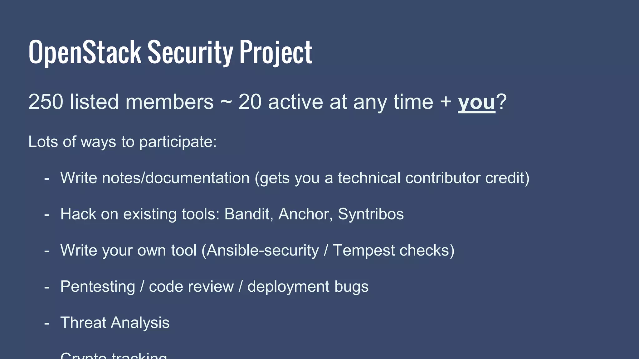 OpenStack Security Project | PPTX | Cloud Computing | Internet