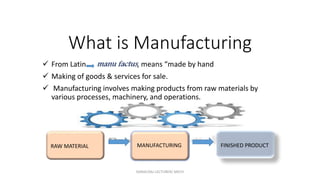 MANUFACTURING PROCESS | PPTX | Mechanical and Industrial Engineering ...