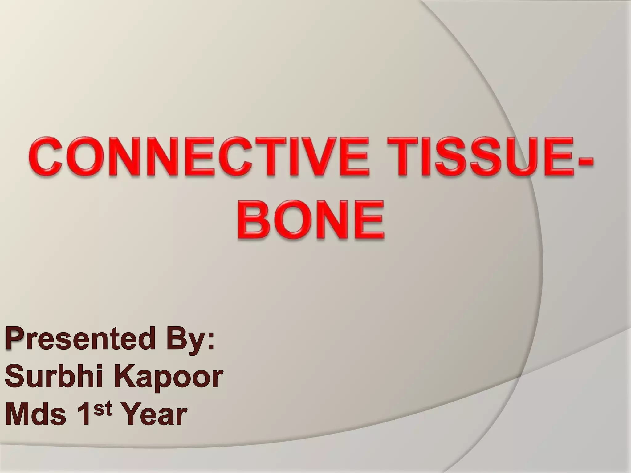 Bone : Basics | PPTX