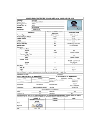 Wqt certificate # 18273 | PDF