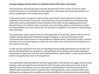 Concept mapping and text analysis (WRAB3 poster) | PPT