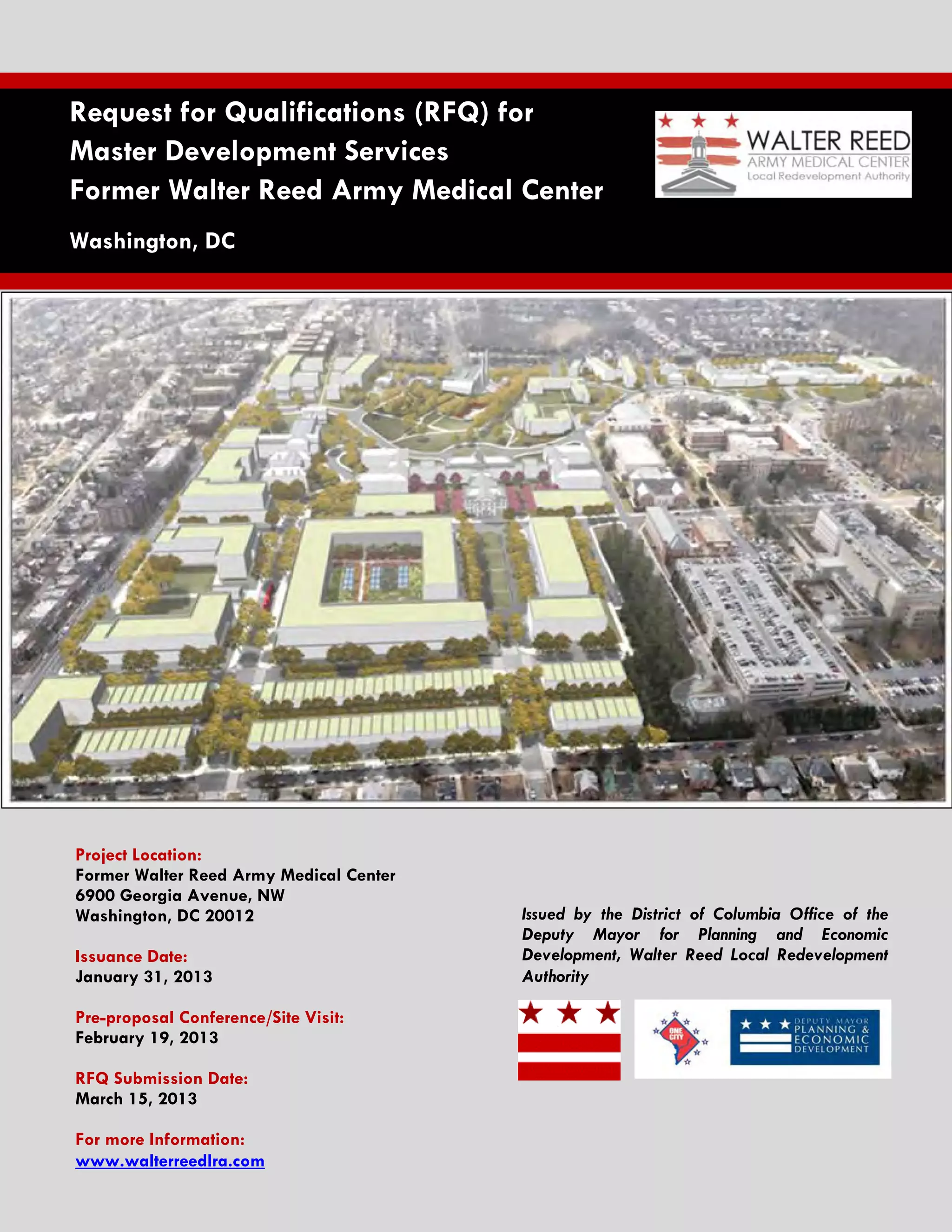 Request for Qualifications (RFQ) for Master Development Services for ...