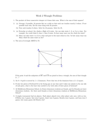 2014 Summer Wrangle problems | PDF