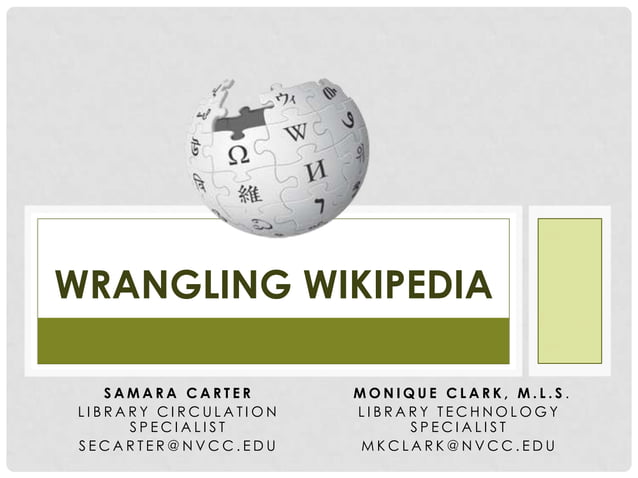 Wrangling Wikipedia | PPT