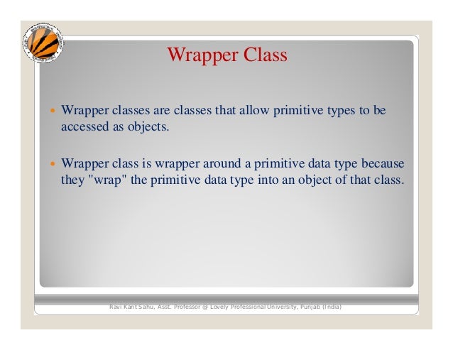 Wrapper classes