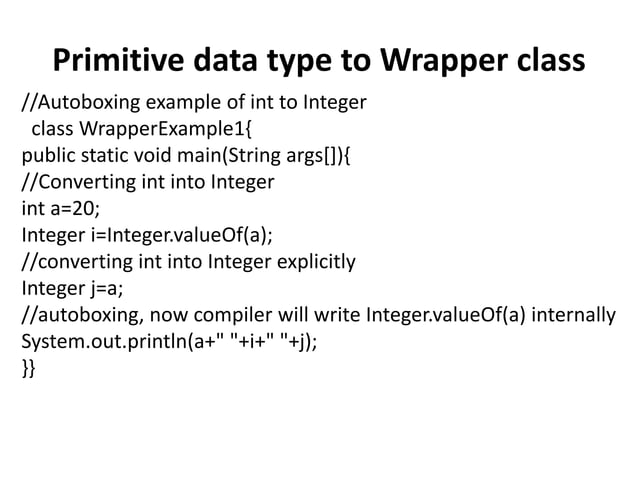 Wrapper classes | PPTX