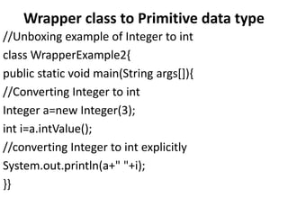 Wrapper classes | PPT