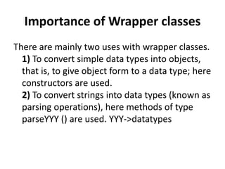 Wrapper classes | PPTX