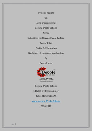 Deepak Soni,BCA 2nd Year | PDF | Programming Languages | Computing